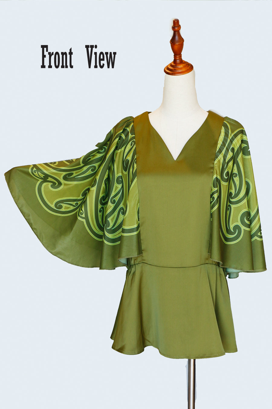 MOANA TOP - OLIVE – Hardout Kiwi Māori Fashion