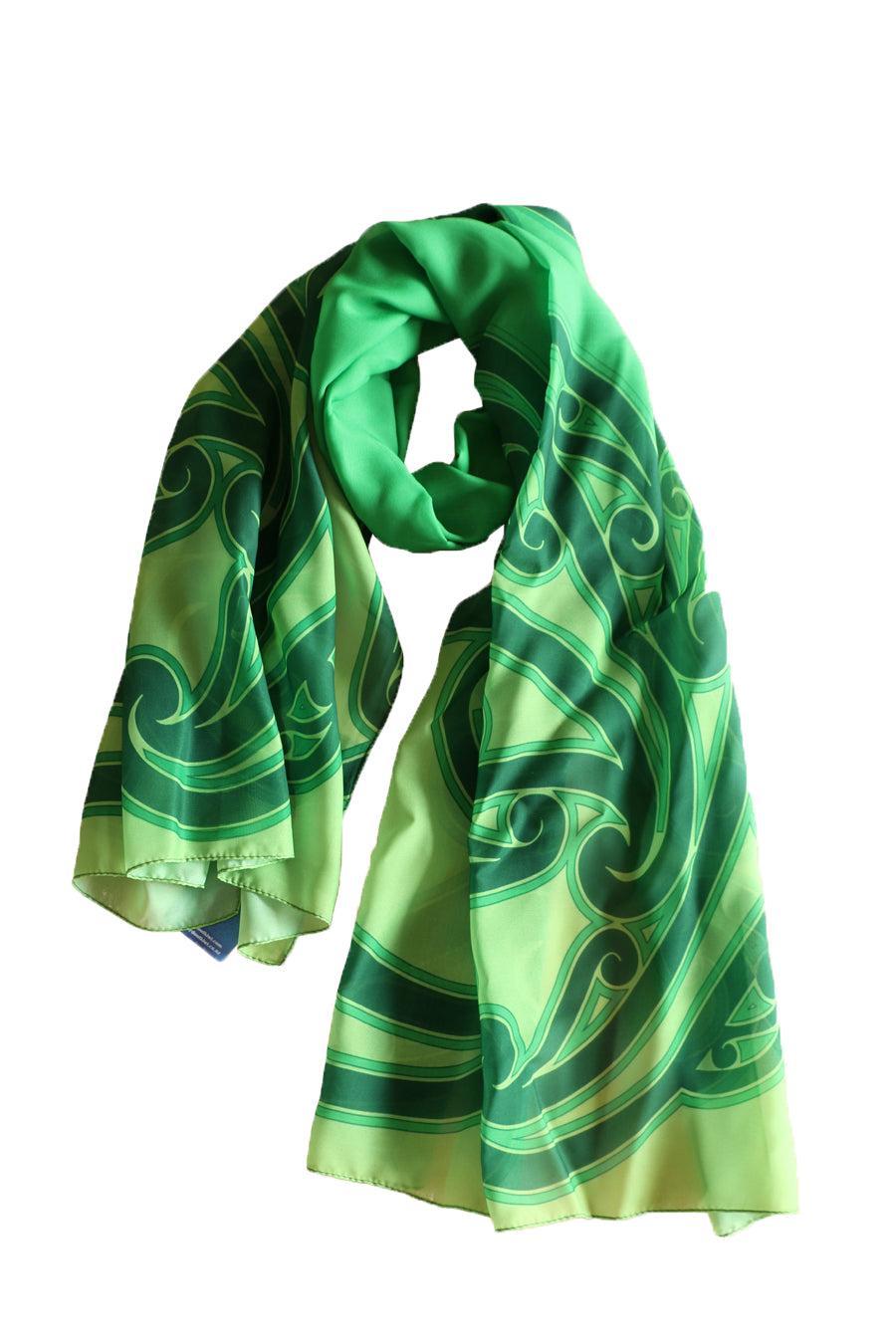 SCARF- MOANA- GREEN – Hardout Kiwi Māori Fashion